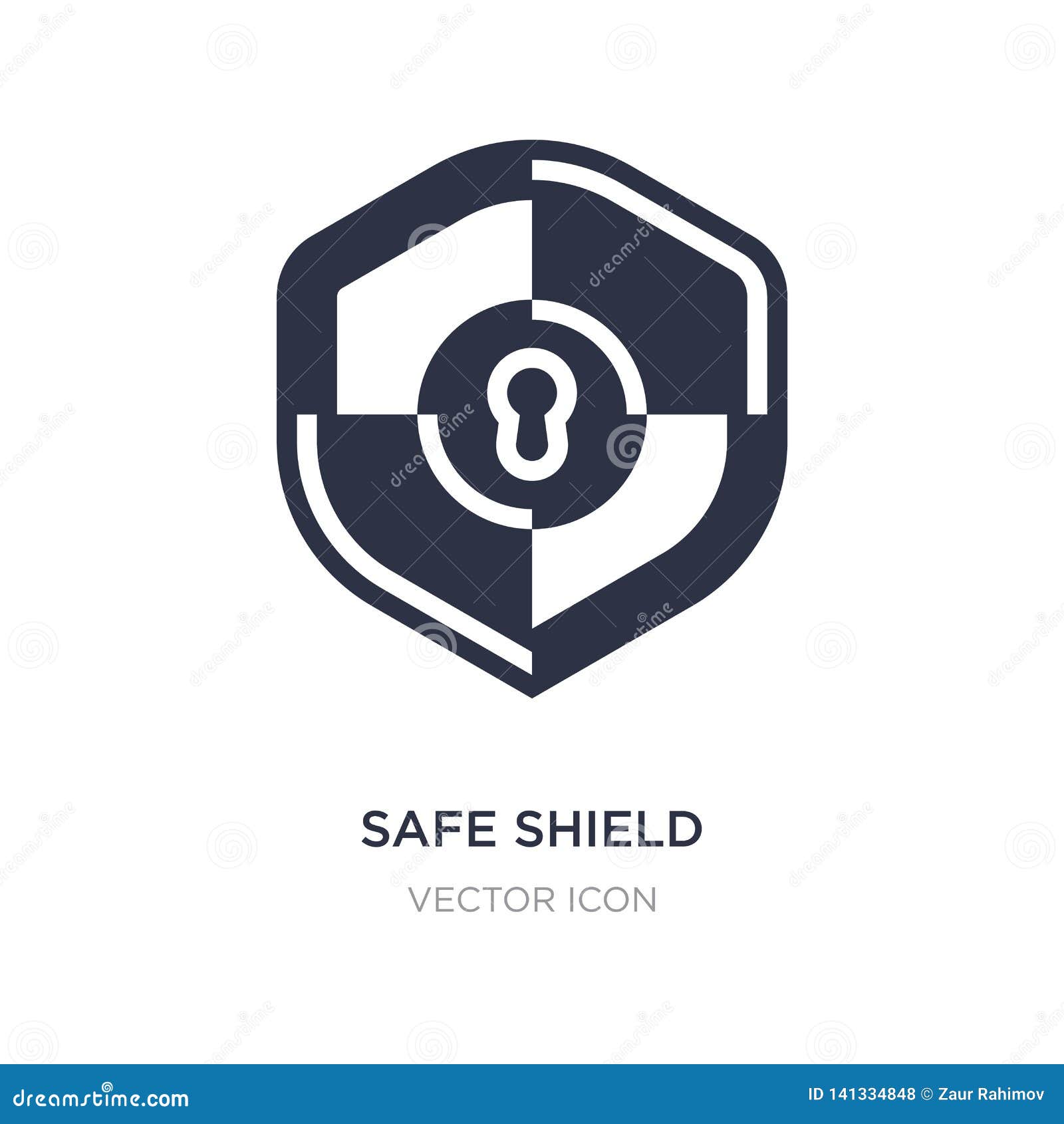 Safe Shield Protection Icon on White Background. Simple Element ...