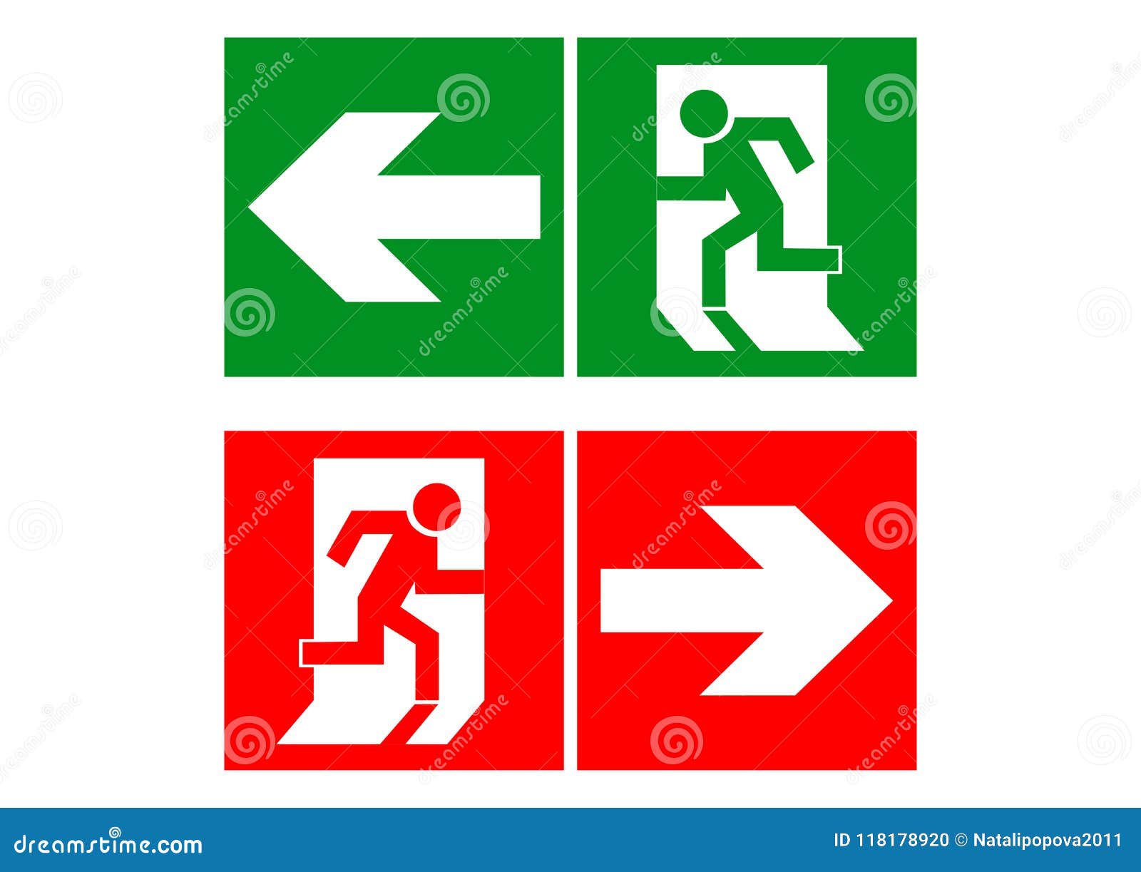 Safe Sign. the Exit Icon. Emergency Exit. Vector Illustration. Stock ...