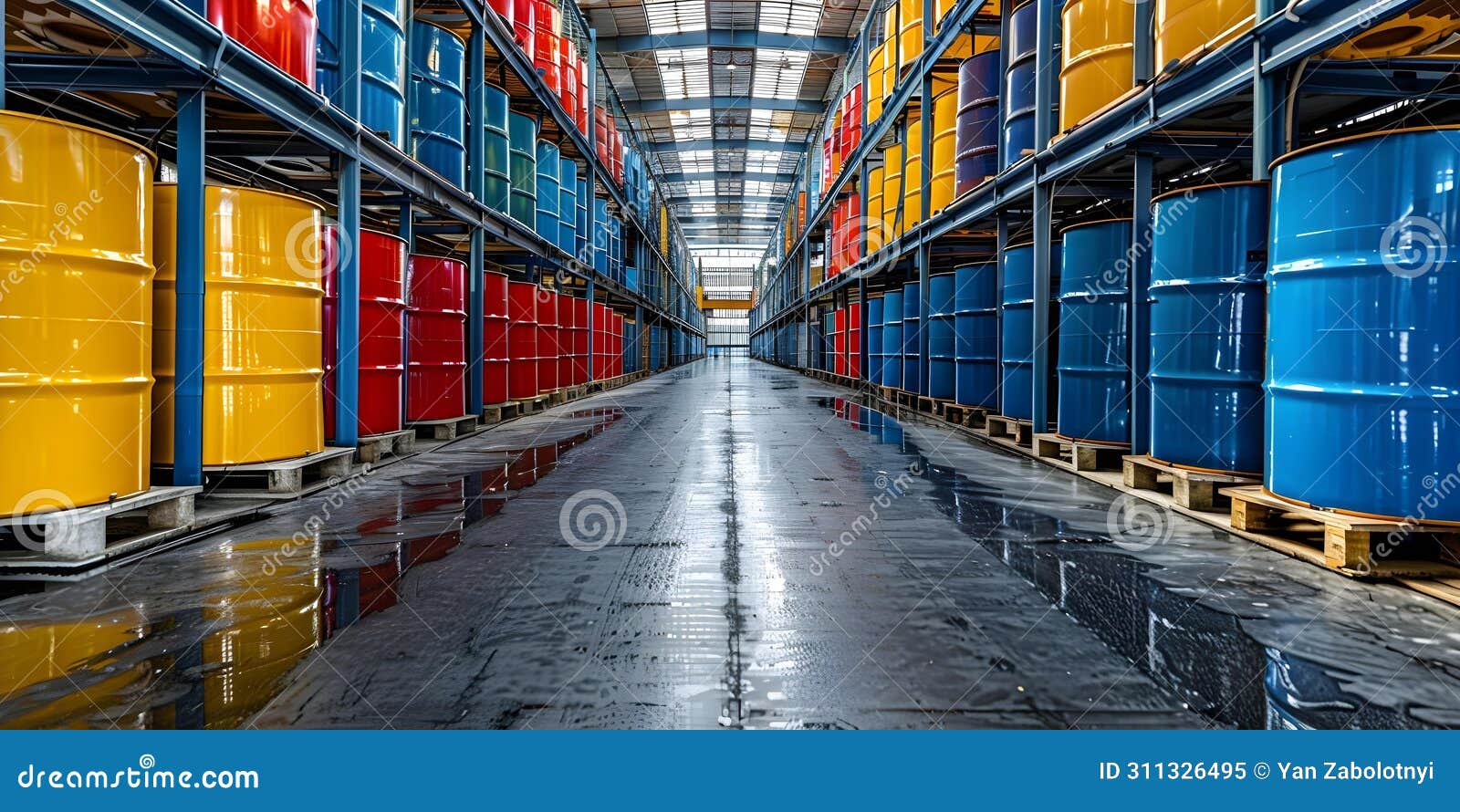 Raw Materials Storage Facility With Large Storage Tanks And Silos ...