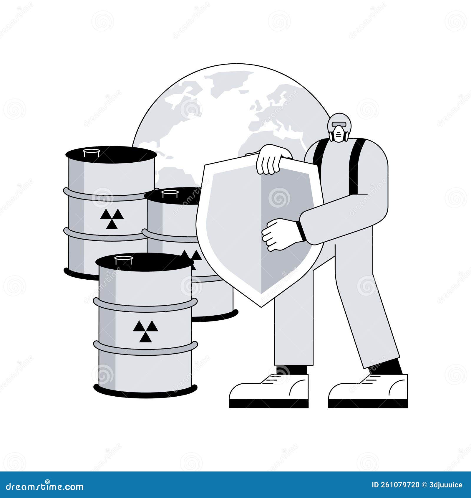 Safe Storage of Waste Abstract Concept Vector Illustration. Stock ...