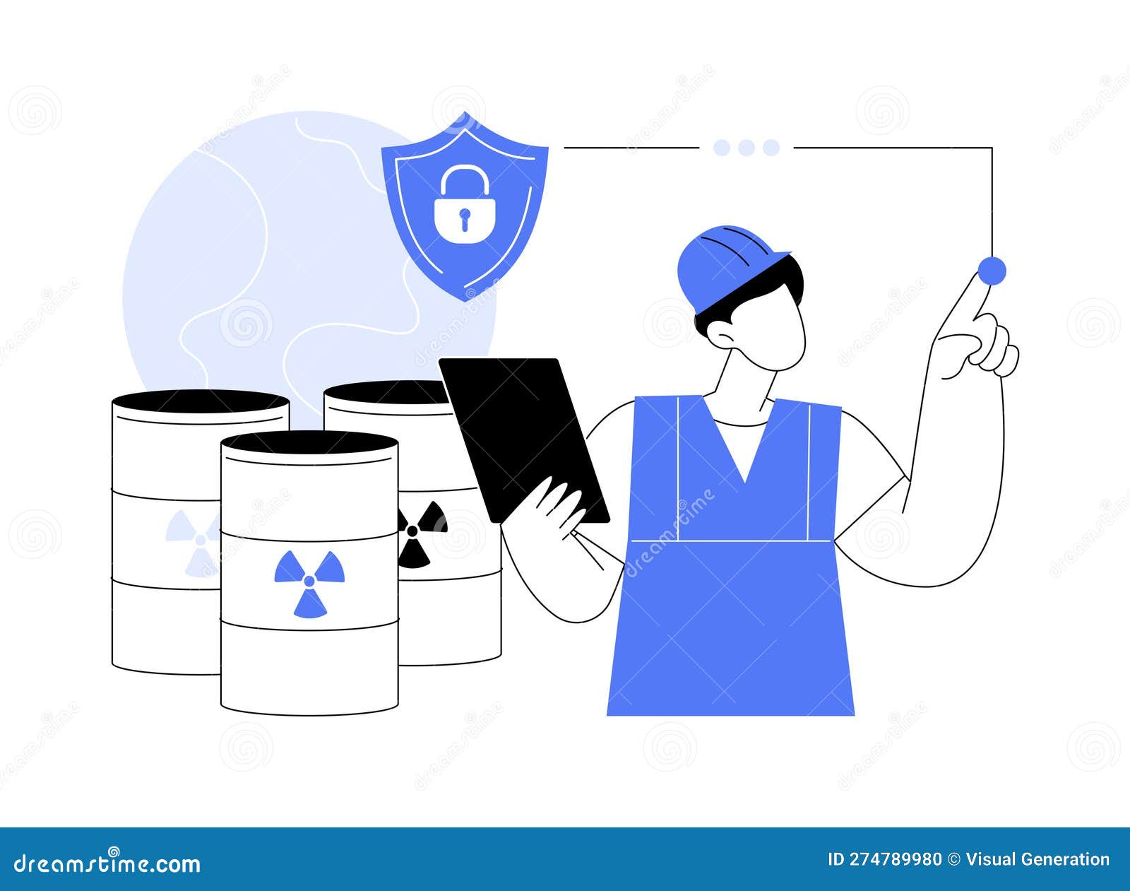 Safe Storage of Waste Abstract Concept Vector Illustration. Stock ...