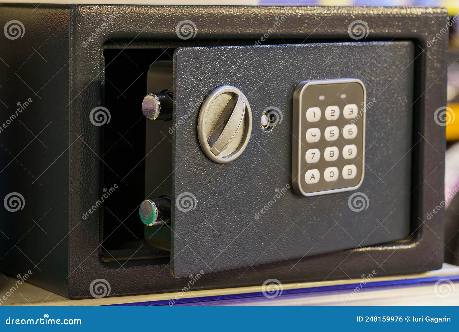 Safe for Storing Valuables or Firearms. Background with Copy Space for ...