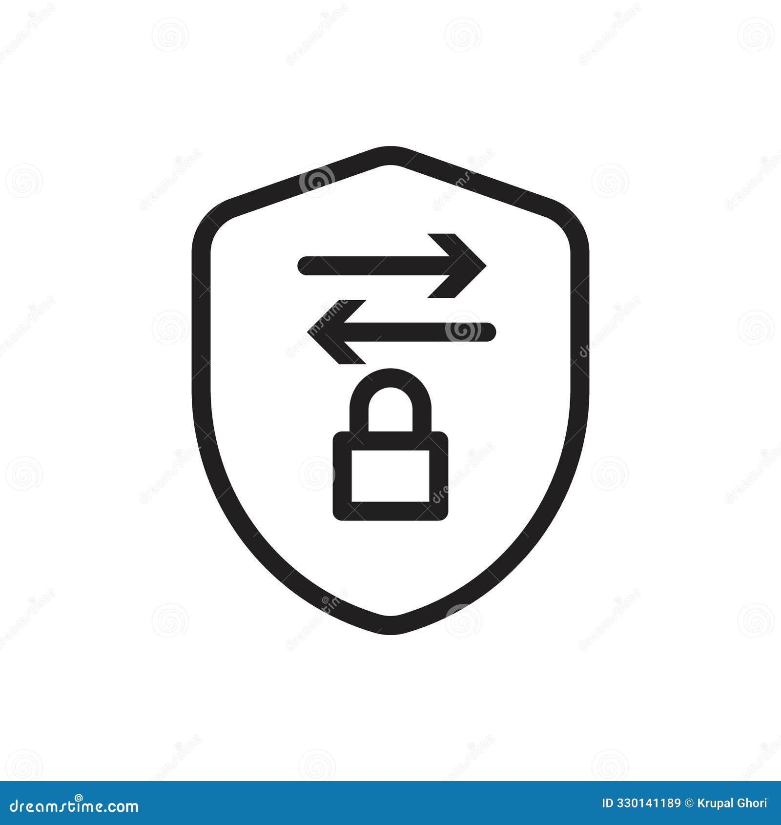 Safe Transfer Icon Line Art Vector Stock Vector - Illustration of line ...