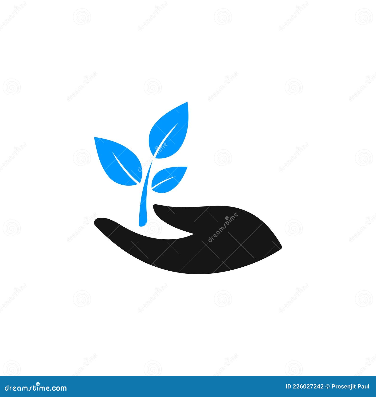 Safe Tree Care Hand and Tree Icon Stock Vector - Illustration of safe ...
