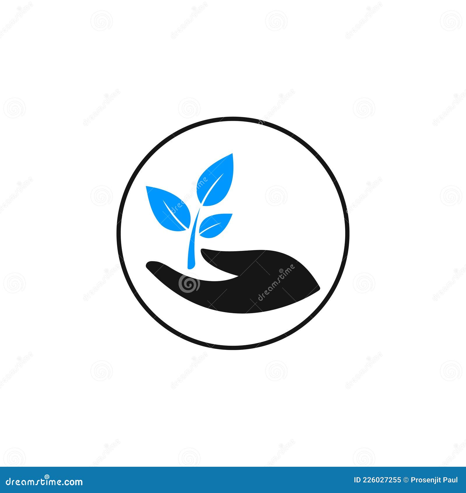 Safe Tree Care Hand and Tree Icon Stock Vector - Illustration of drop ...
