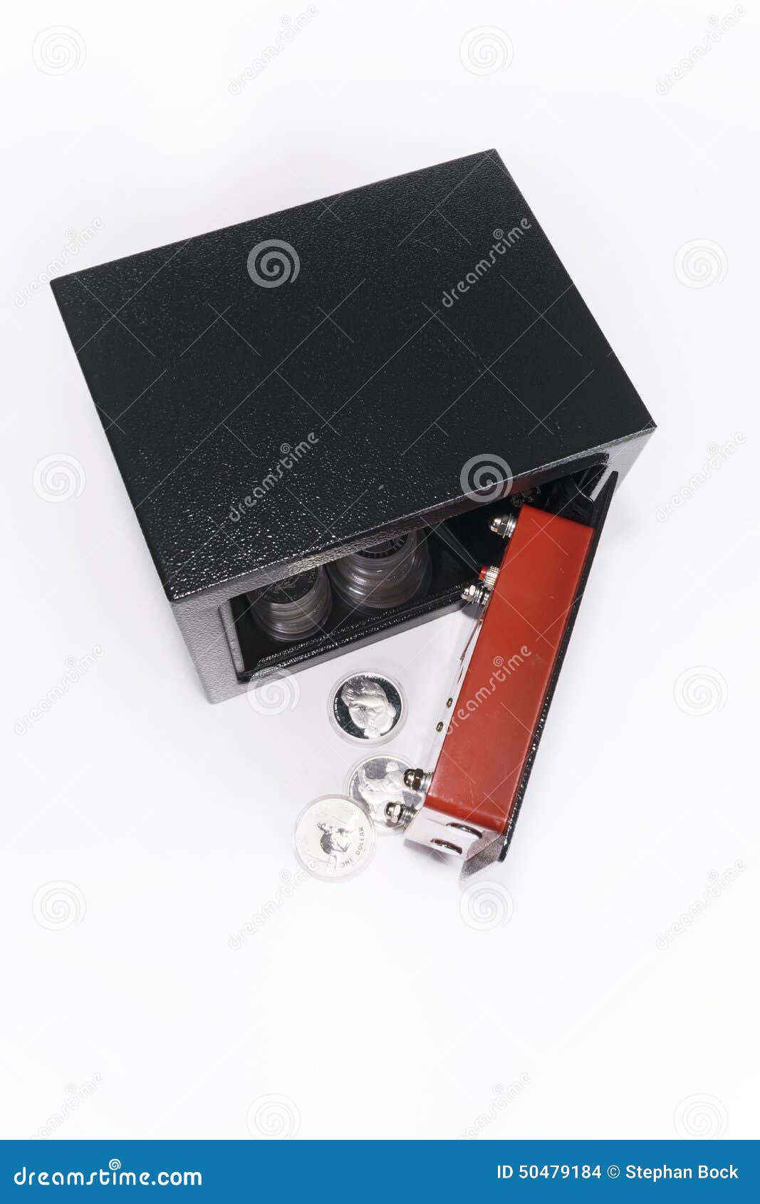 Safe, Valuables, Coin Collection, White Background Stock Photo - Image ...