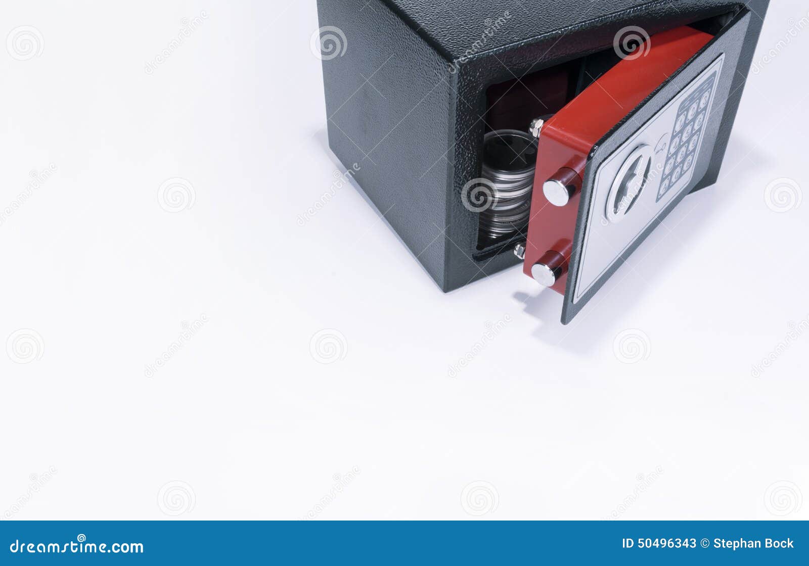 Safe, Valuables, Coin Collection, White Background Stock Image - Image ...