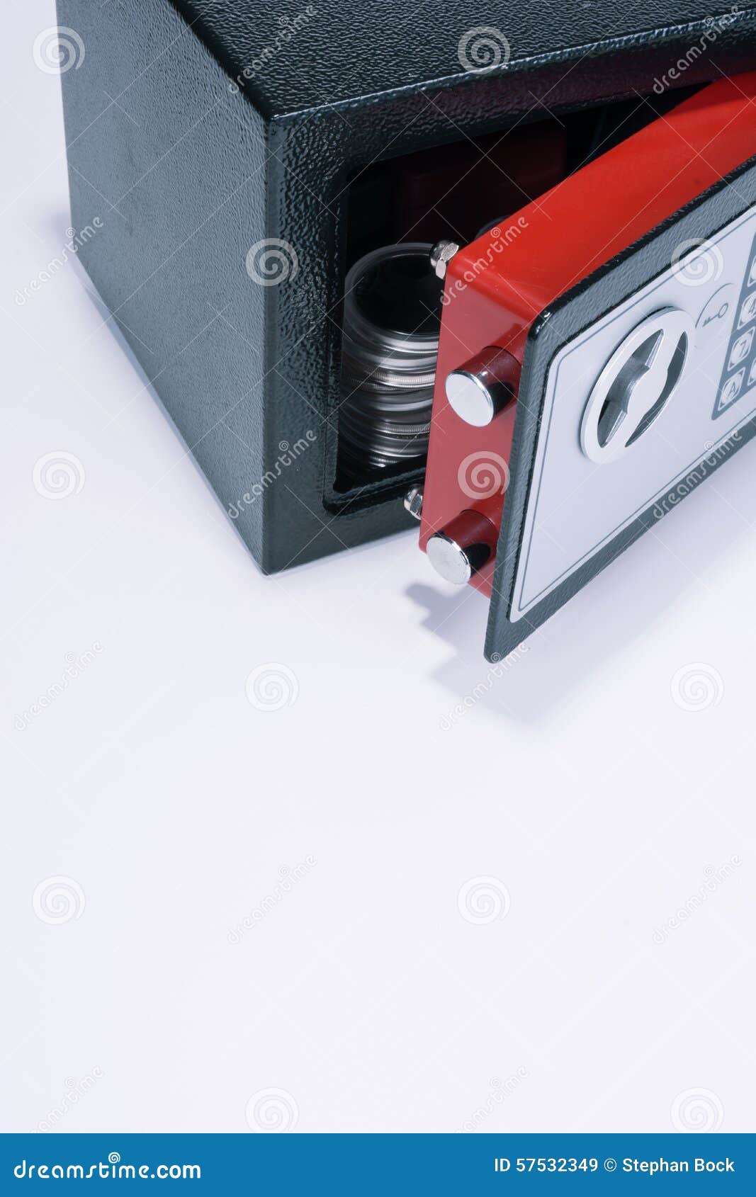 Safe, Valuables, Coin Collection, White Background Stock Photography ...