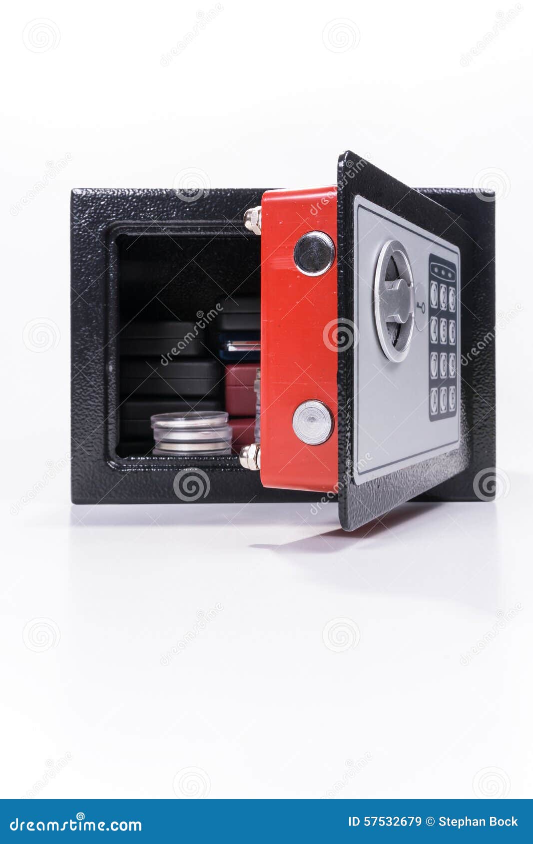 Safe, Valuables, Coin Collection, White Background Stock Image - Image ...