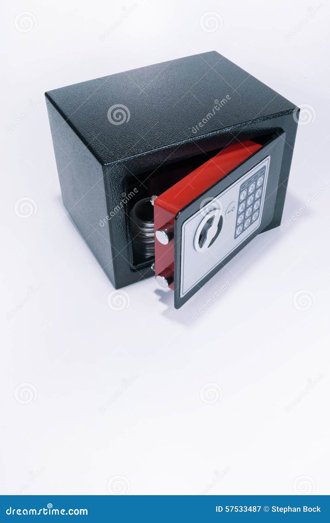 Safe, Valuables, Coin Collection, White Background Stock Image - Image ...