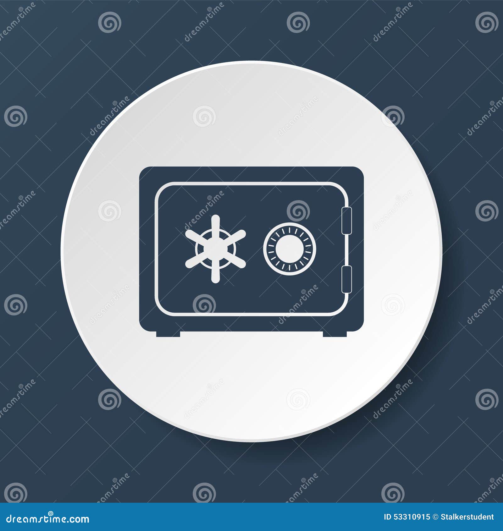 Safe vector icon stock vector. Illustration of financial - 53310915
