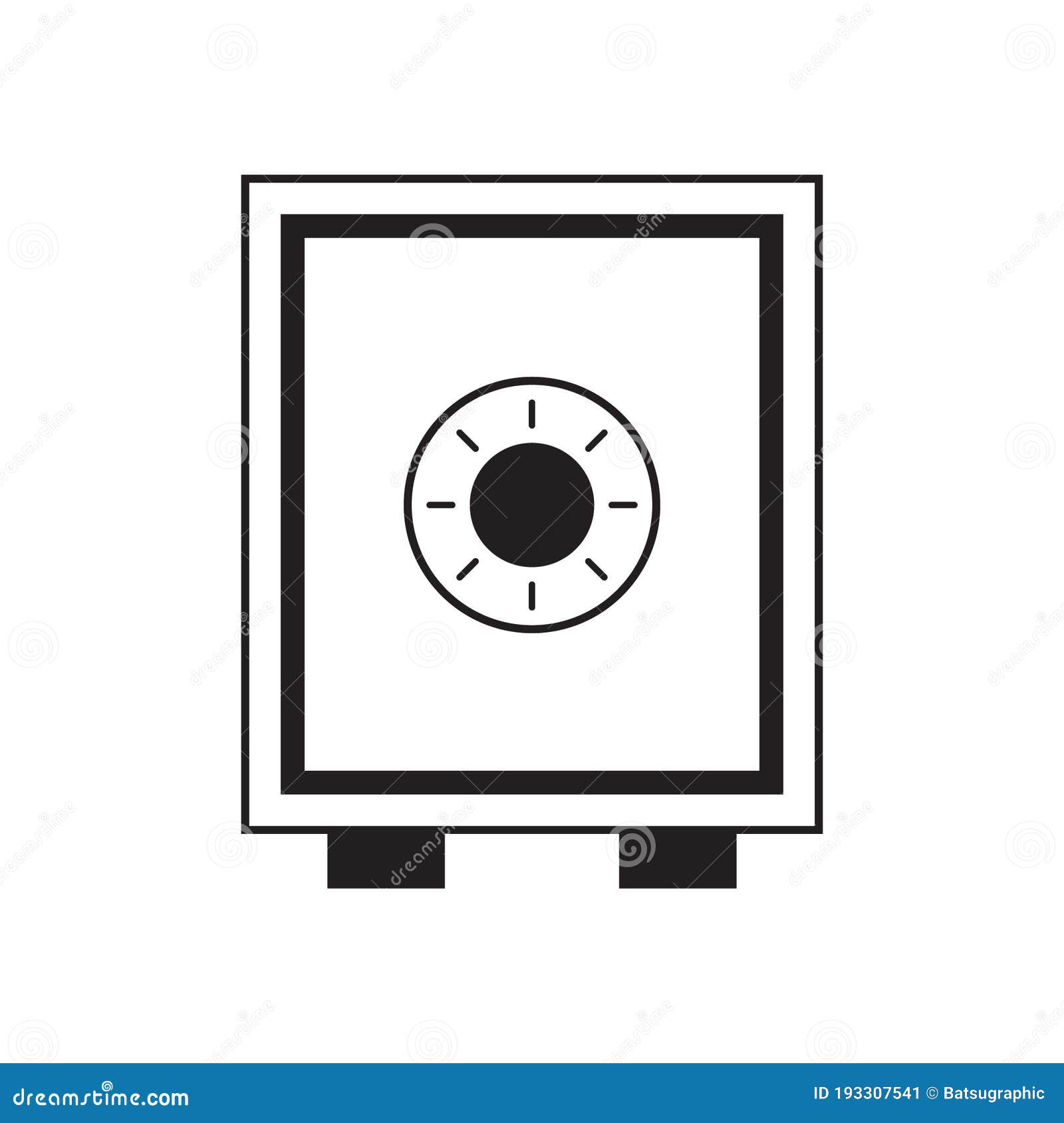 Safe Vector Icon Logo Design Stock Vector - Illustration of bank, chart ...