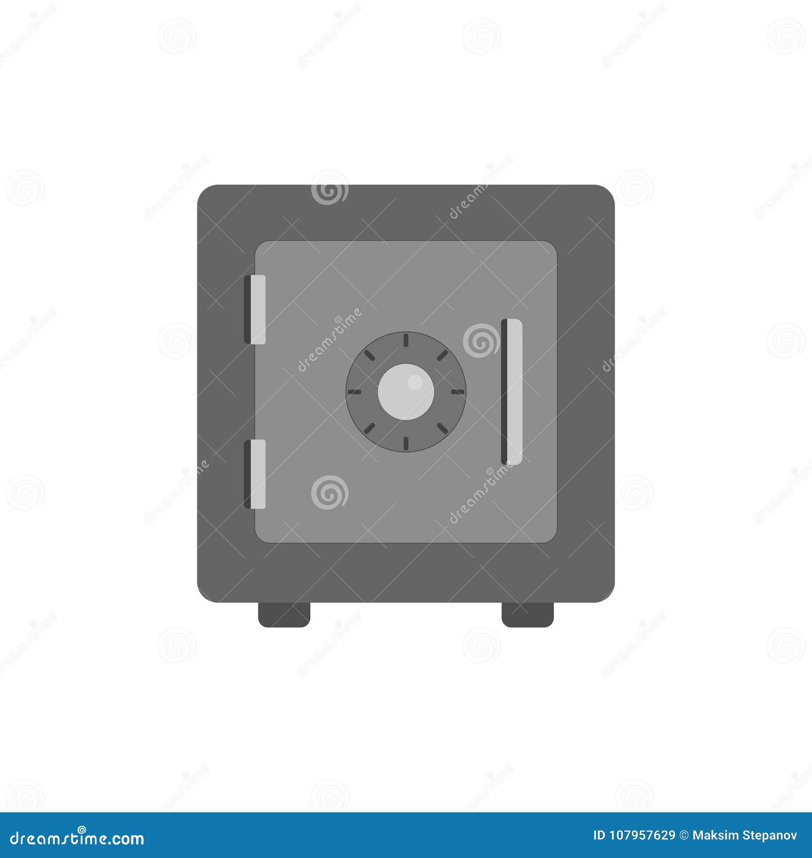 Safe Vector Icon. Metal Strongbox. Security. Flat Style Stock Vector ...