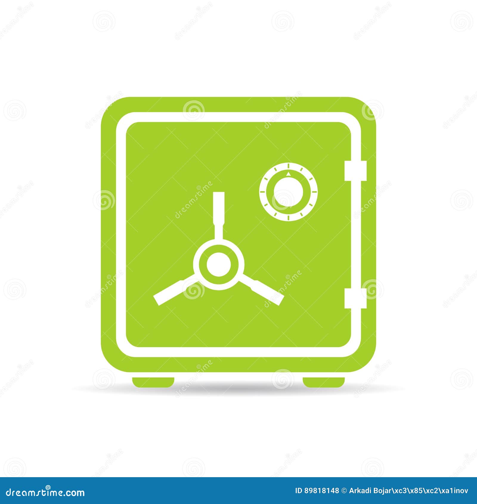 Safe vector pictogram stock vector. Illustration of defence - 89818148