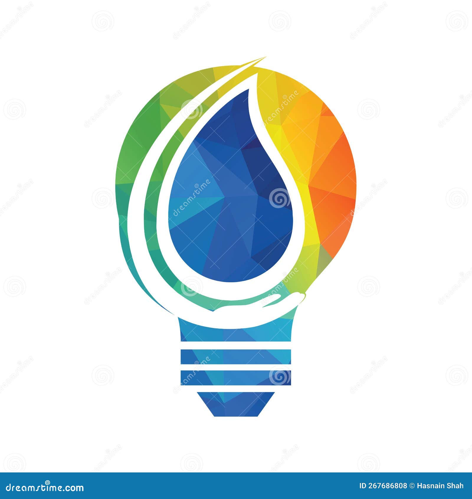 Safe Water Logo Template Design. Stock Vector - Illustration of hand ...