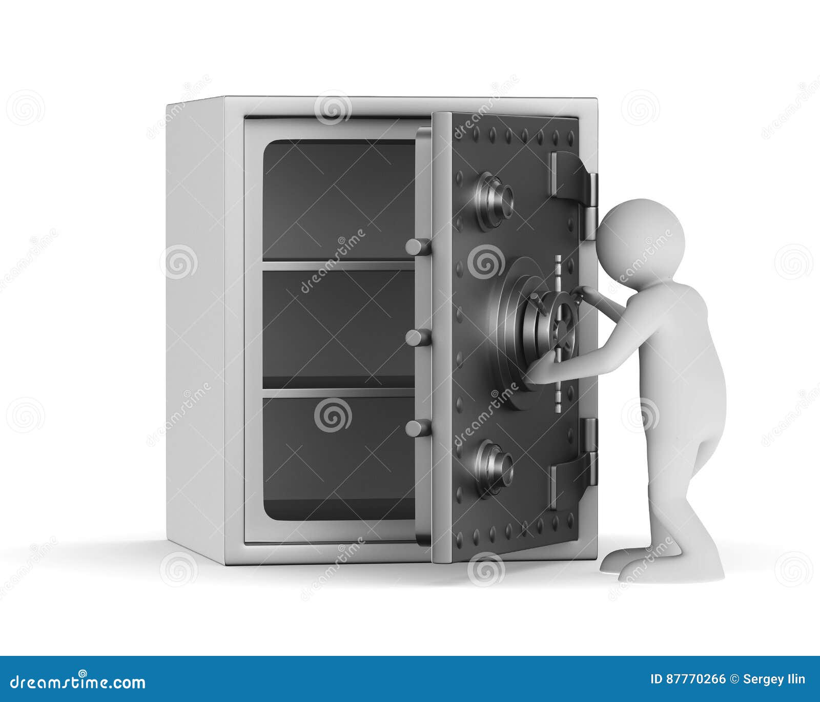 Safe on White Background. Isolated 3D Stock Illustration - Illustration ...
