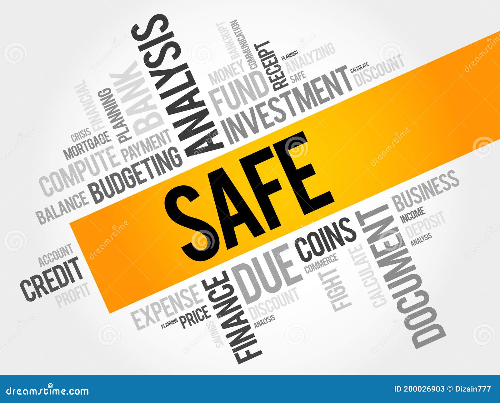 SAFE word cloud stock illustration. Illustration of avoidance - 200026903