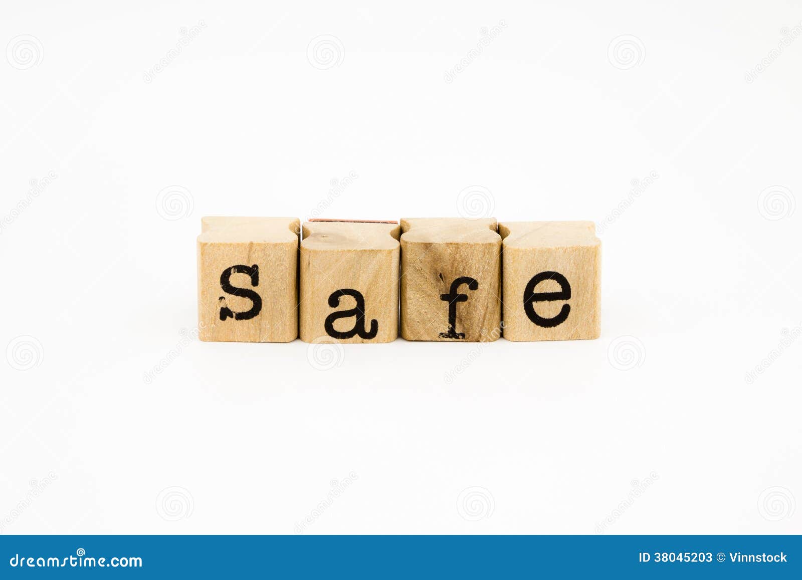 Safe Wording Isolate on White Background Stock Image - Image of ...