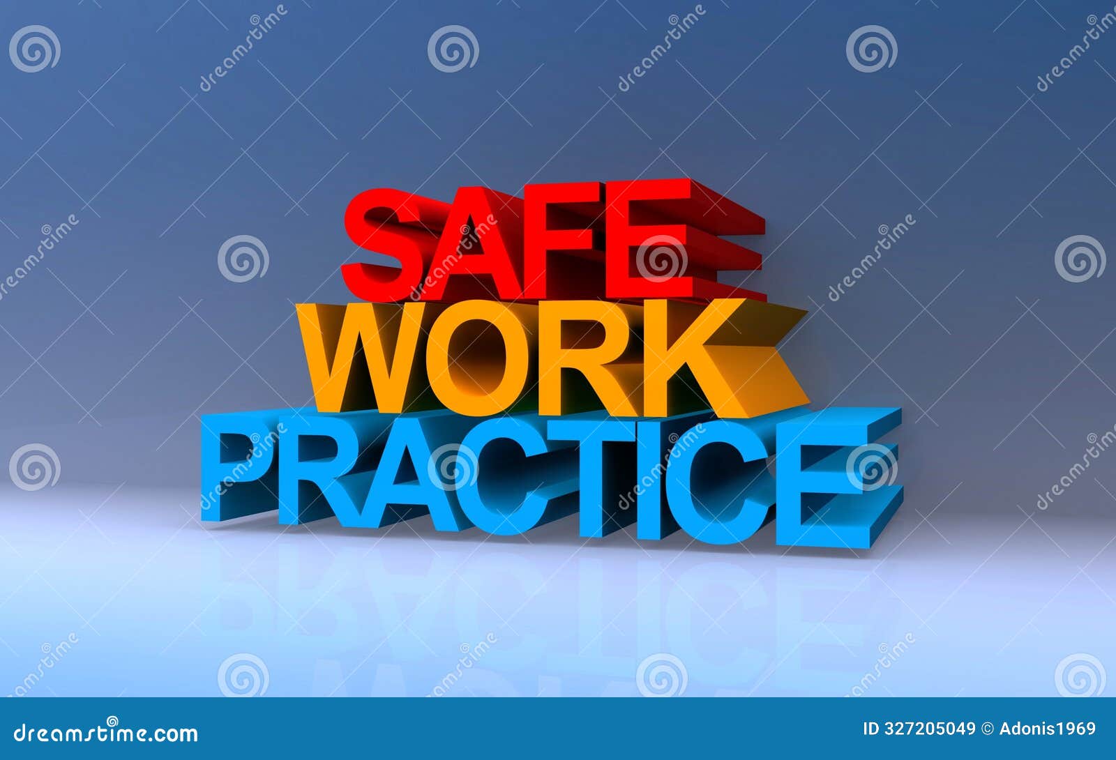 Safe work practice on blue stock illustration. Illustration of tagout ...