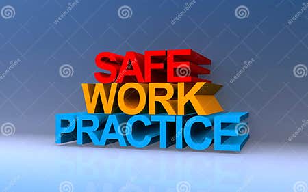 Safe work practice on blue stock illustration. Illustration of tagout ...