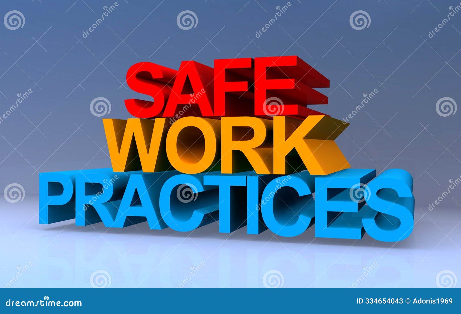 Safe Work Items Set. A Collection Of Personal Protective Equipment For ...