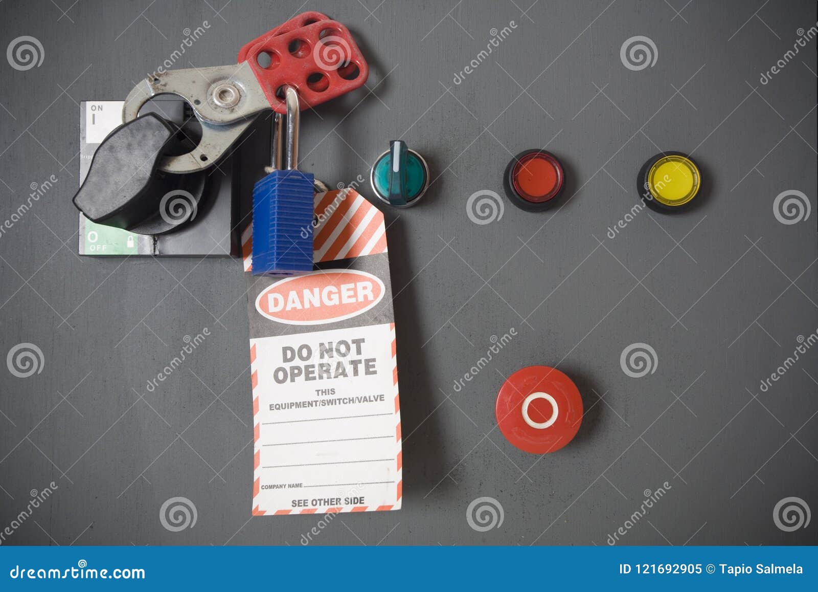 A Safe Work Practice, Lock and Tag. Stock Image - Image of main ...