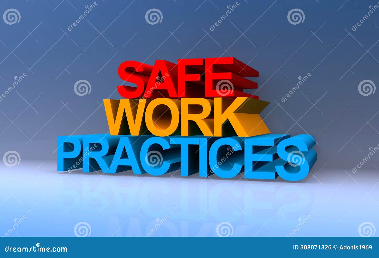 Safe Work Practices on Blue Stock Illustration - Illustration of ...