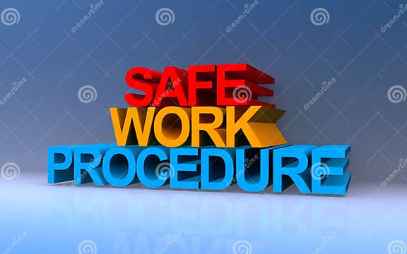Safe Work Procedure on Blue Stock Illustration - Illustration of ...