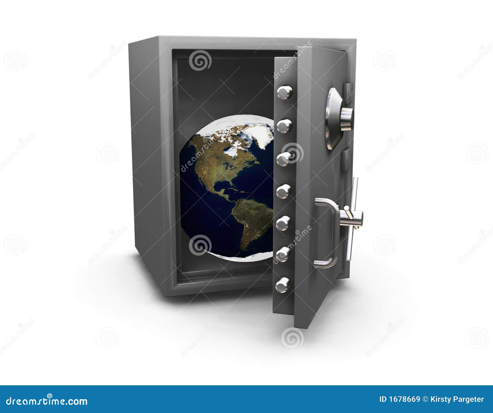 Safe world stock illustration. Illustration of render - 1678669