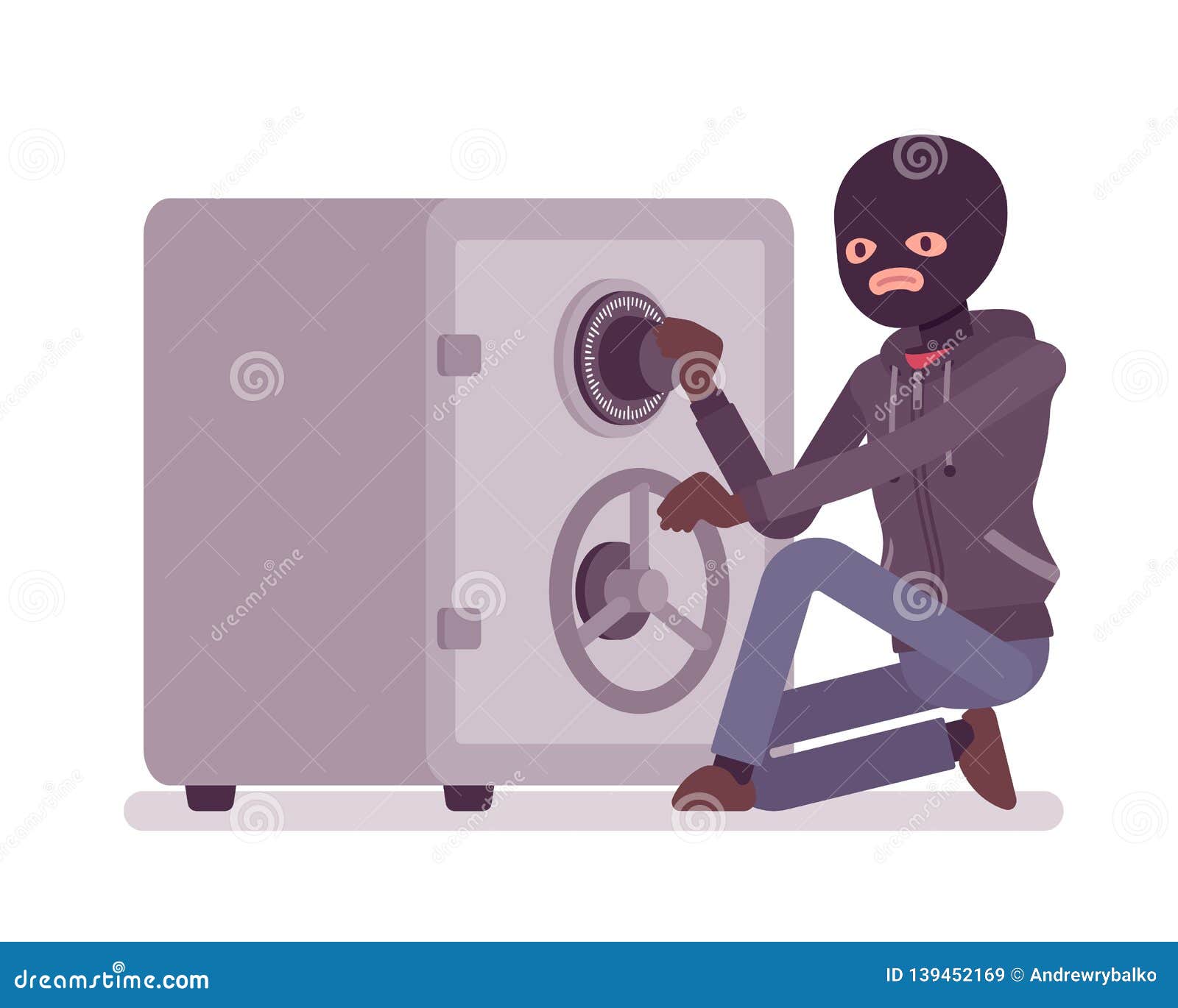 Safecracker Cracking a Safe Stock Vector - Illustration of code ...