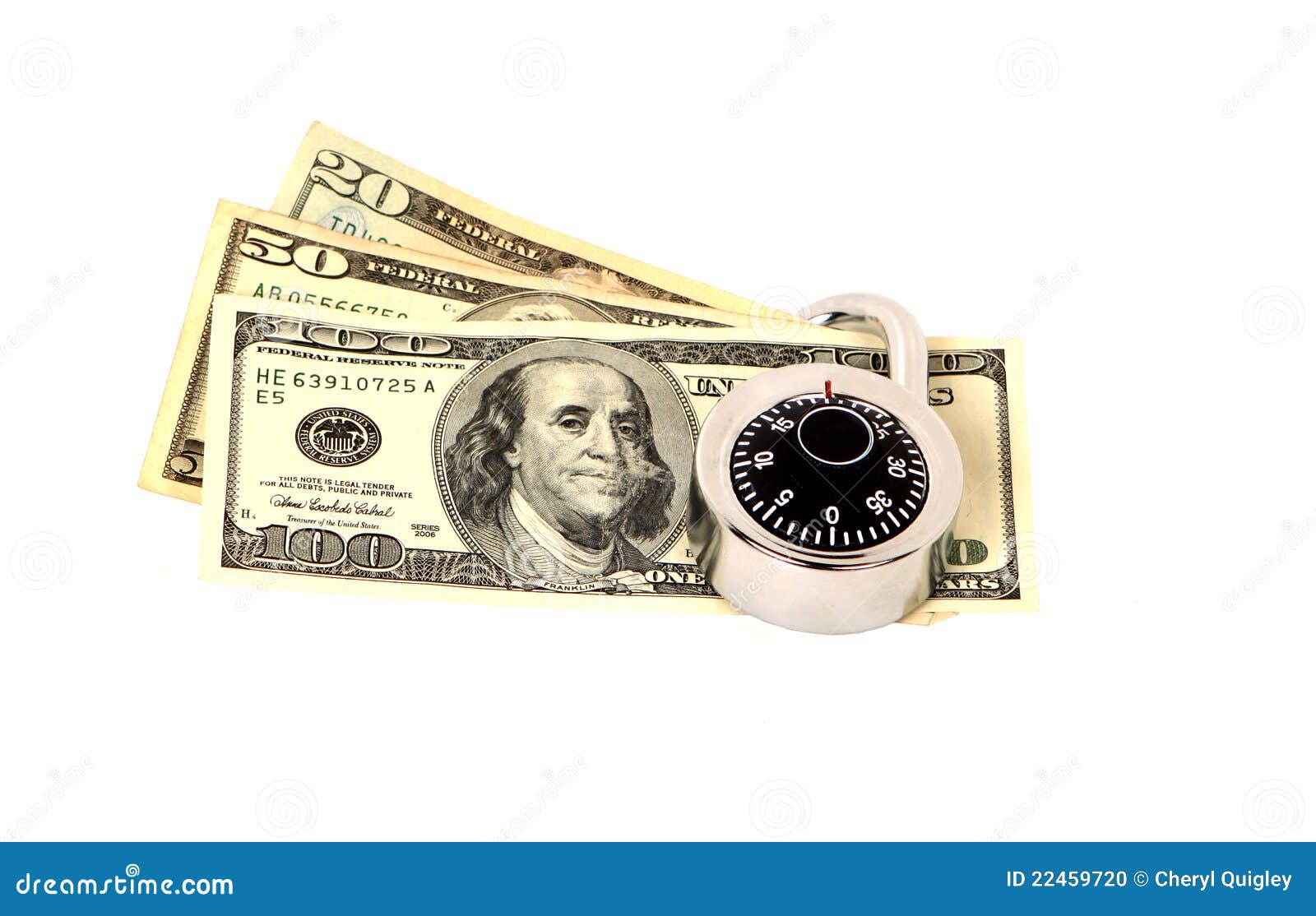 Safeguard Your Money! stock photo. Image of padlock, safety - 22459720