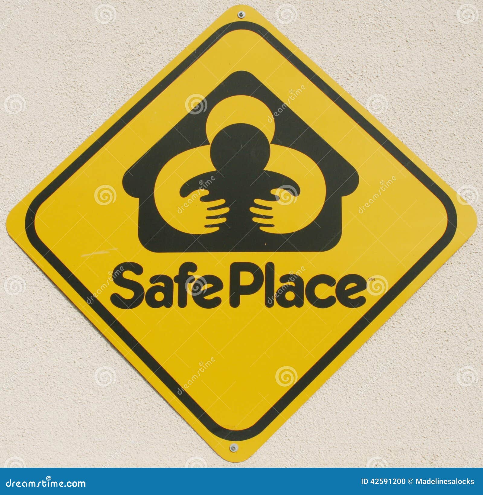 SafePlace stock photo. Image of danger, indicating, yellow - 42591200