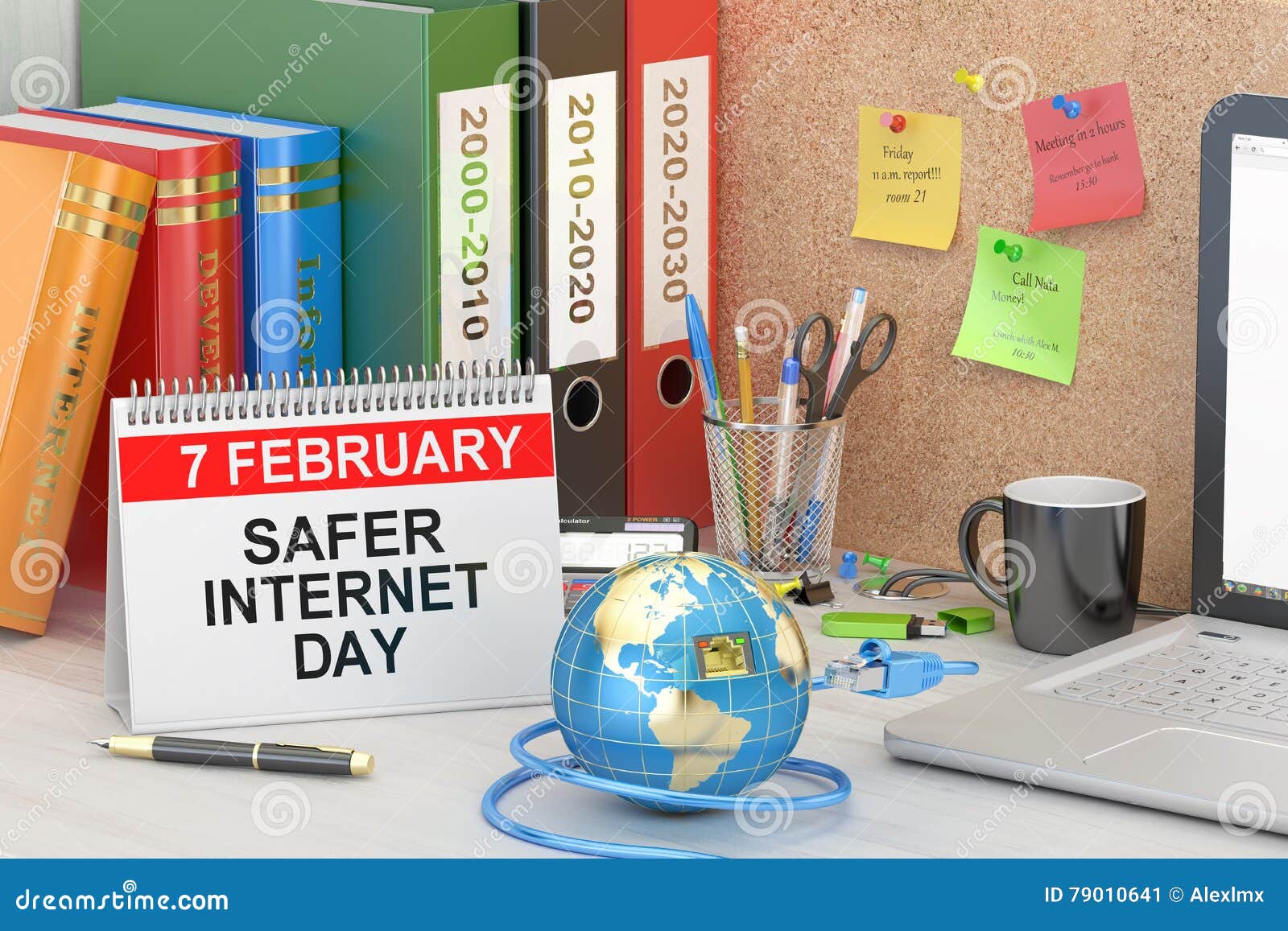 Safer Internet Day Symbol Sign Or Logo. Padlock Design. White ...