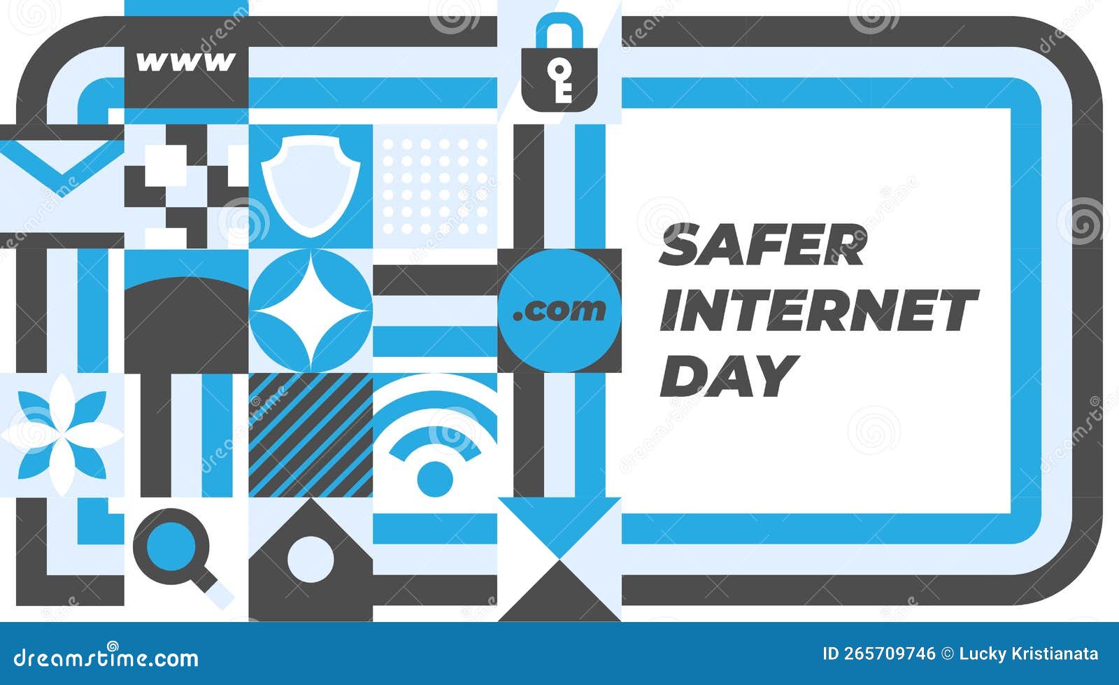 Safer Internet Day. Cyber Security Concept Template For Banner, Card ... Safer Internet Day. Cyber Security Concept Template For Banner, Card ...