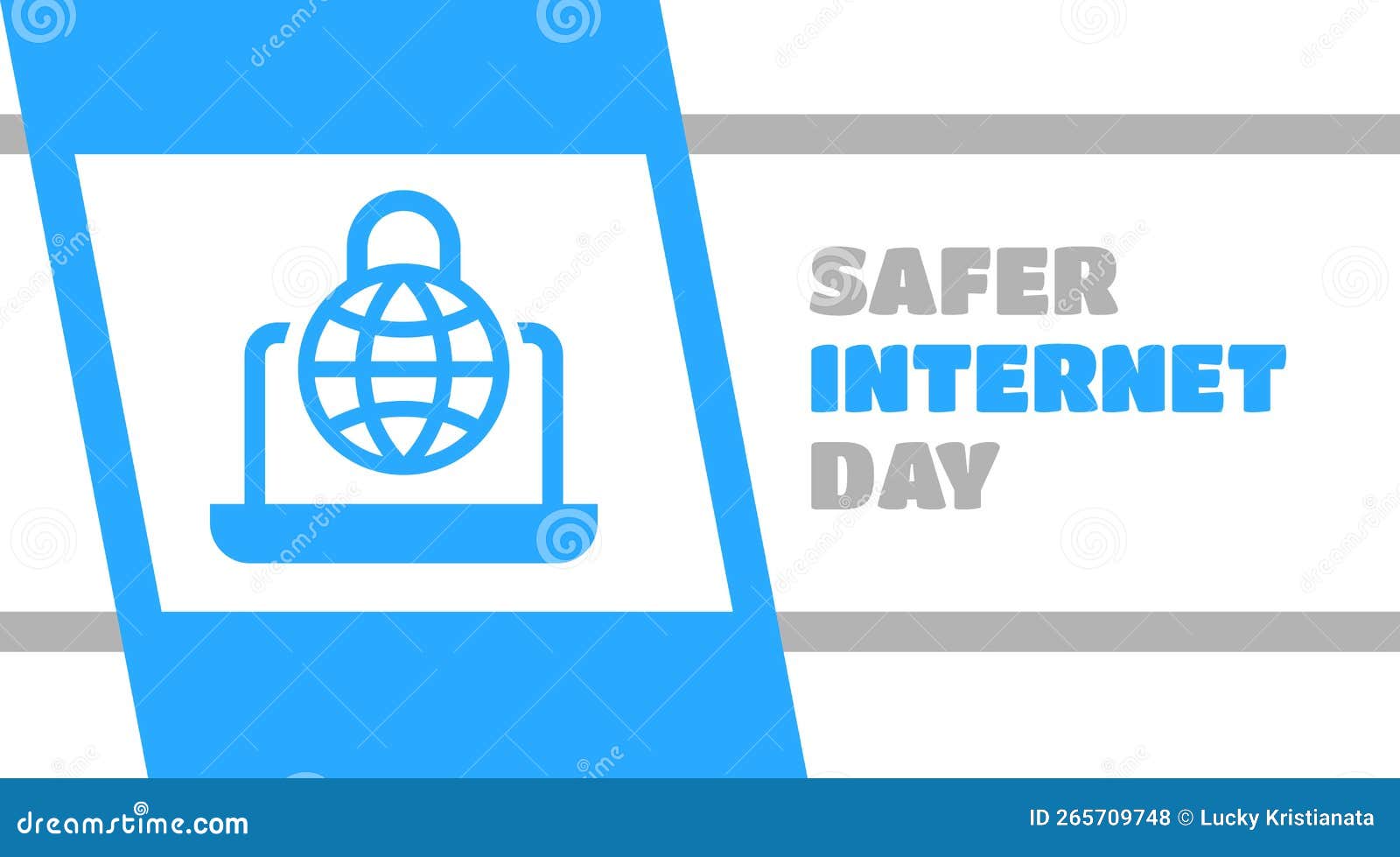 Safer Internet Day. Cyber Security Concept Template For Banner, Card ...