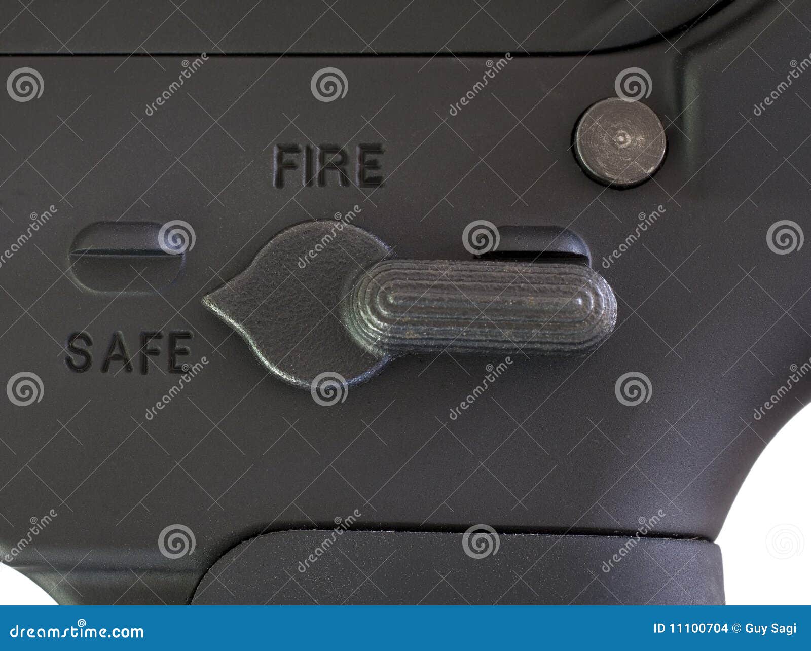 Safety on stock photo. Image of rifle, control, switch - 11100704