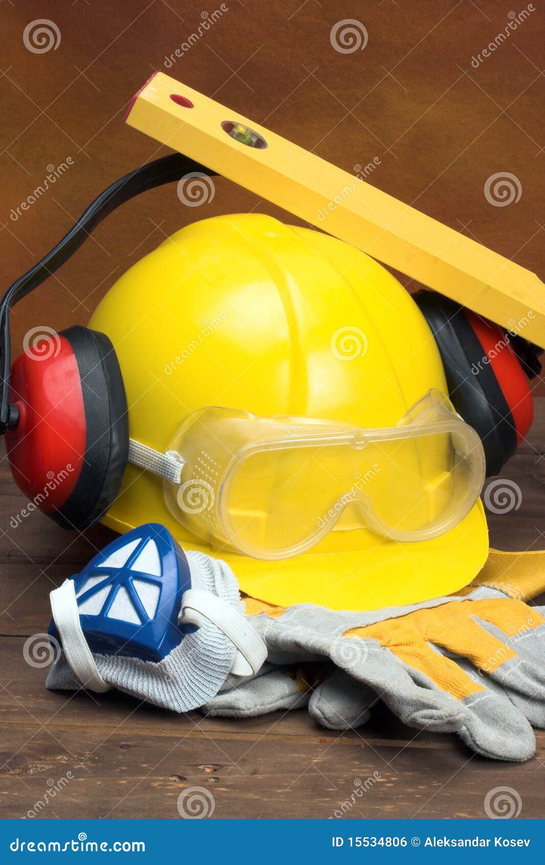 Safety stock photo. Image of life, guard, helmet, earmuff - 15534806