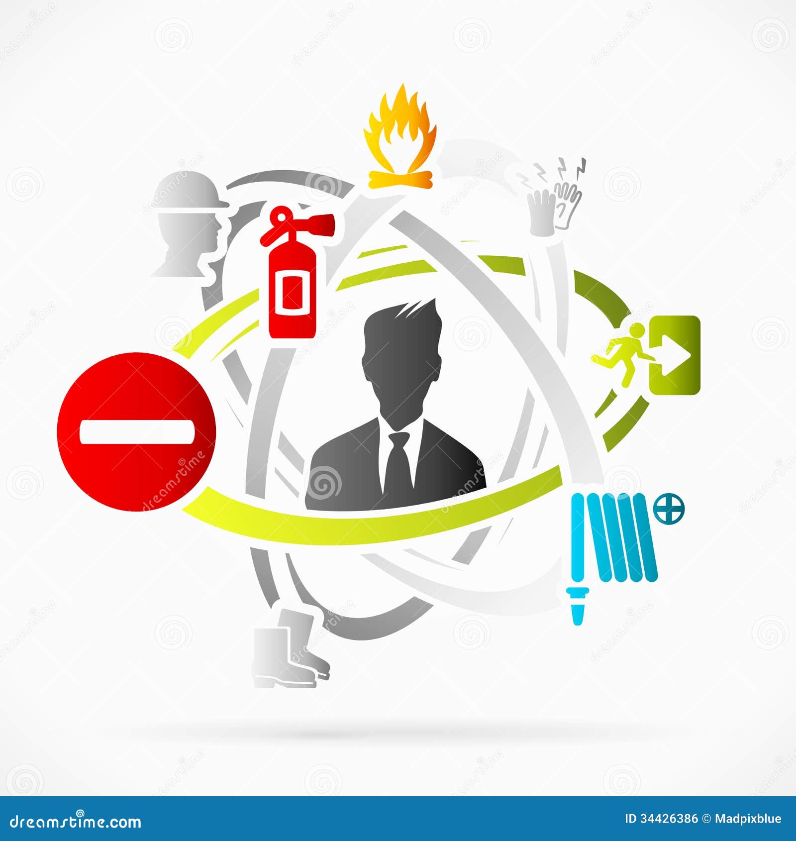 Safety stock vector. Illustration of prevention, alert - 34426386