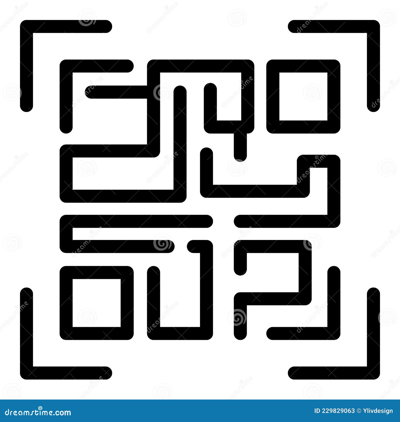 Safety Barcode Icon Outline Vector. Qr Code Stock Vector - Illustration ...