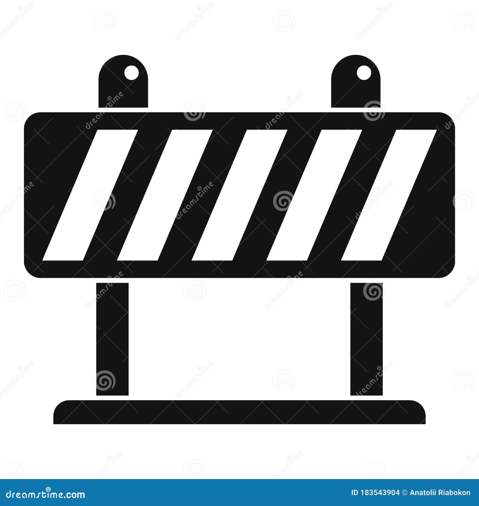 Safety Barricade Icon, Simple Style Stock Vector - Illustration of ...