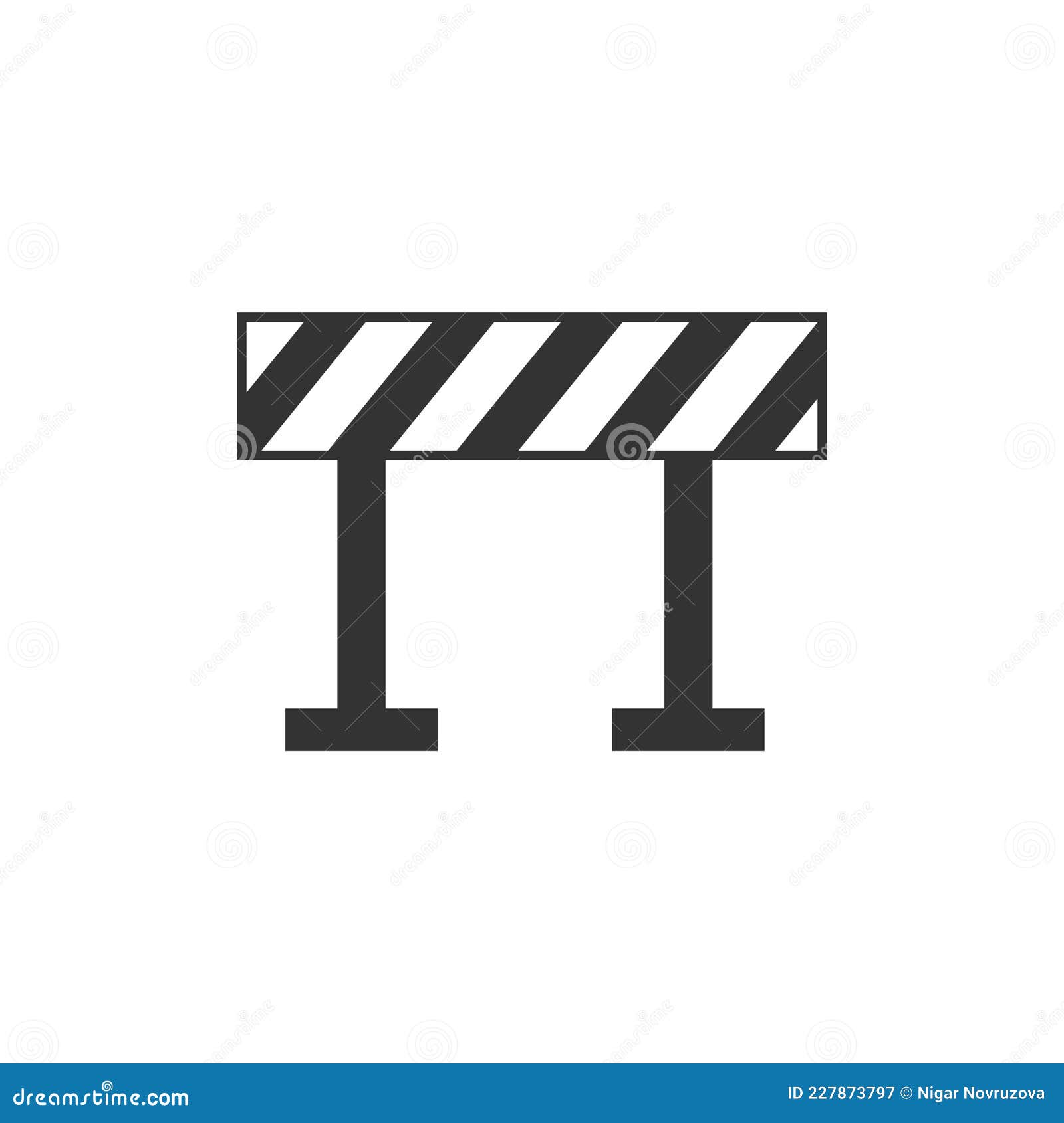 Safety Barricade Isolated Vector Icon Stock Vector - Illustration of ...