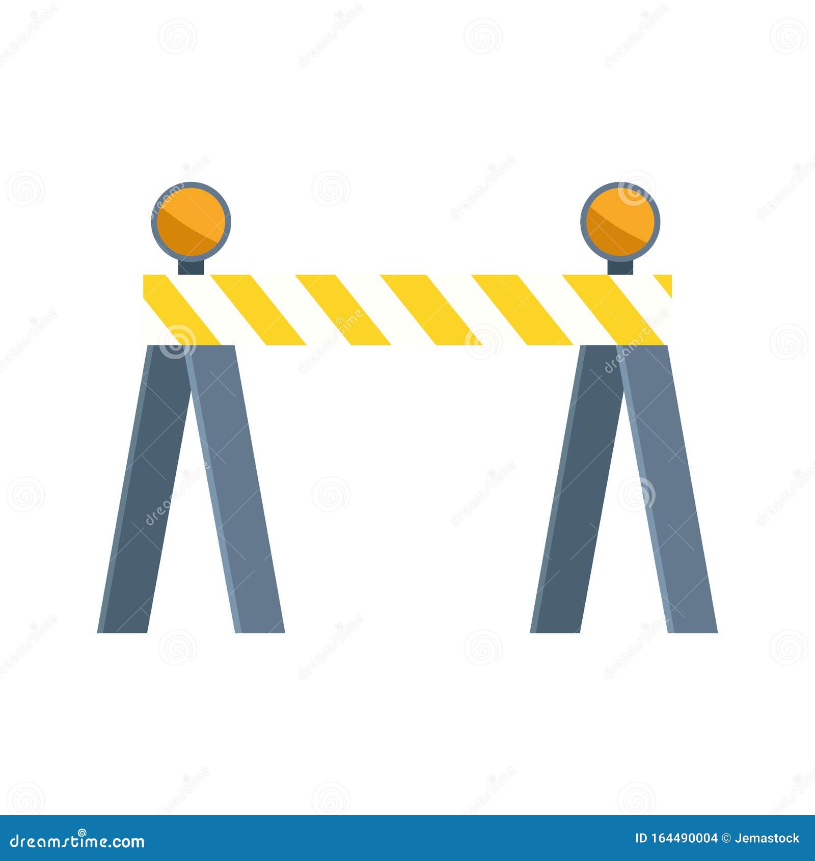 Safety Barrier Icon, Flat Design Stock Vector - Illustration of danger ...