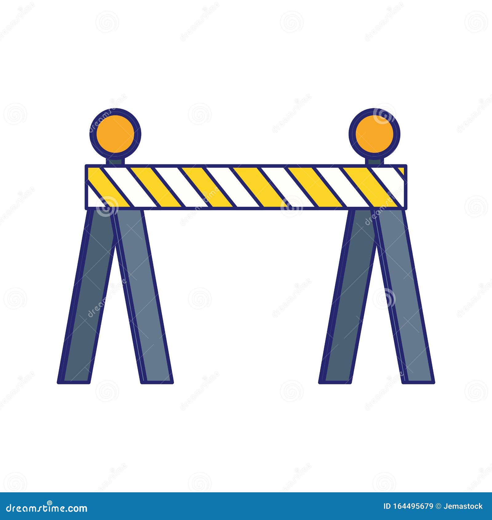 Safety Barrier Icon, Flat Design Stock Vector - Illustration of safety ...