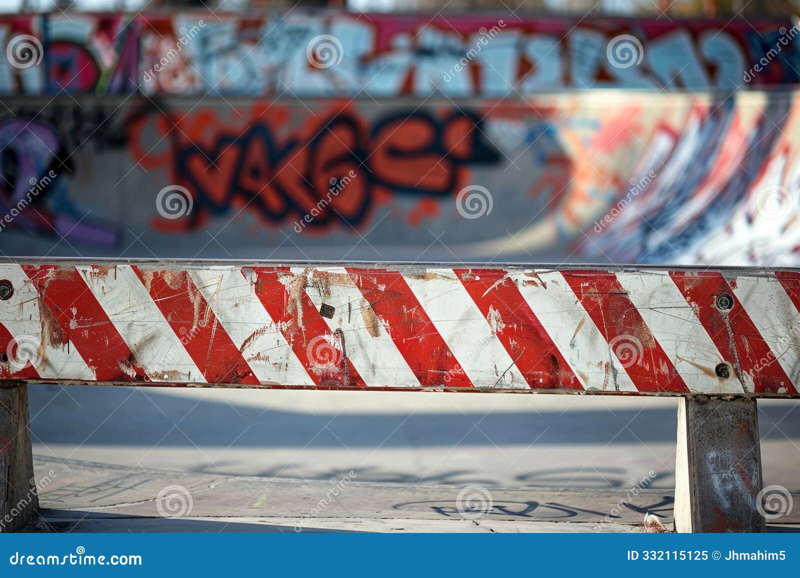 A Safety Barrier at a Skate Park Stock Illustration - Illustration of ...