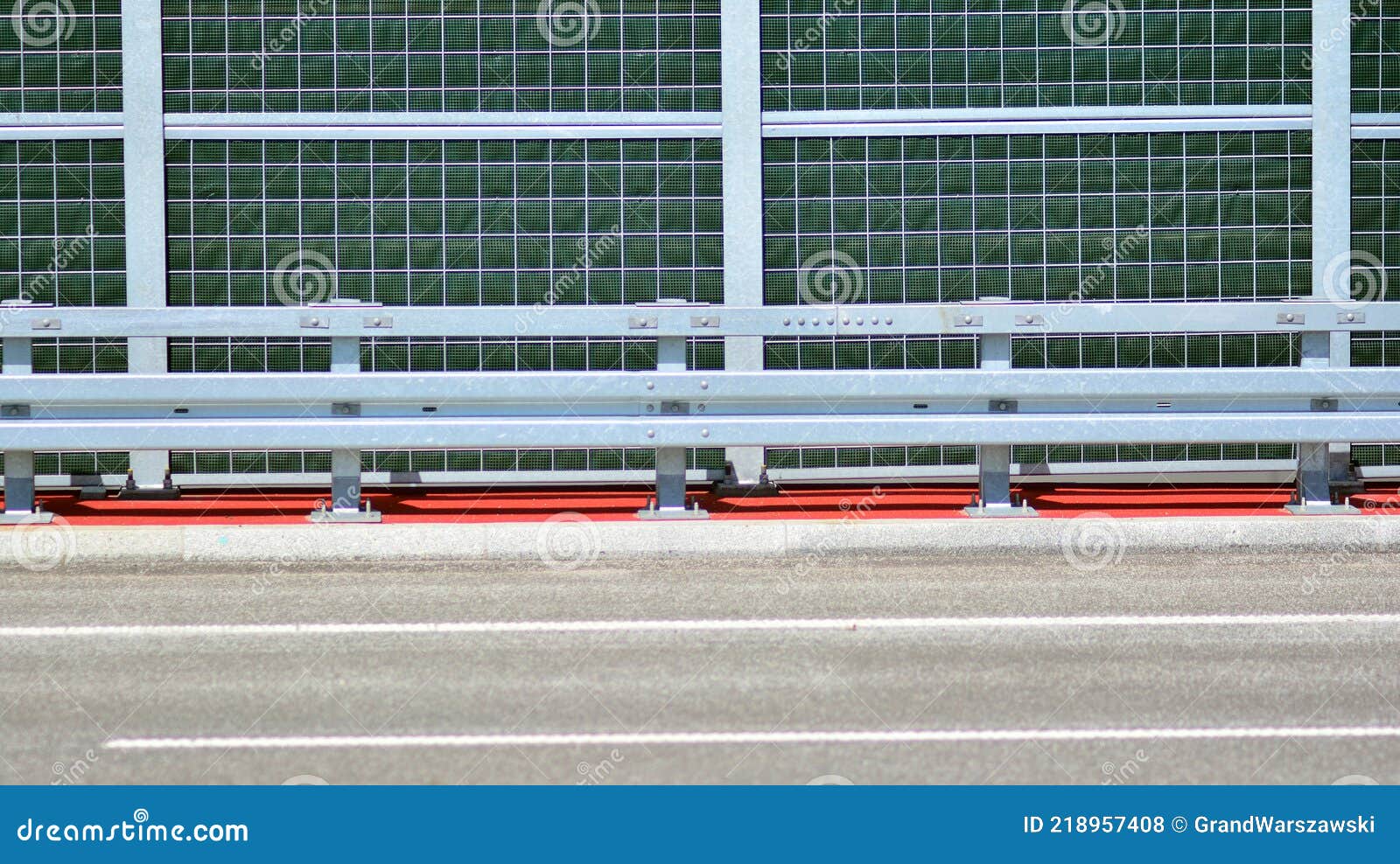 Safety Barriers on the Highway. Stock Photo - Image of background ...