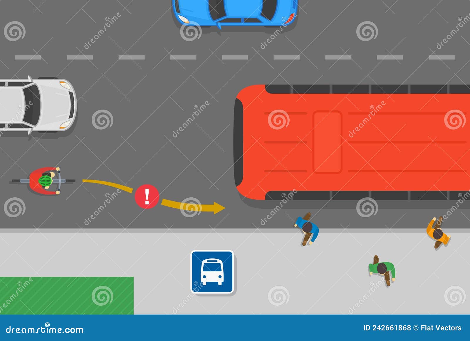 Safety Bicycle Driving and Traffic Regulation Rules. Passing from the ...