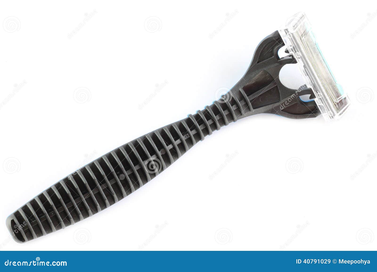 Safety Black Plastic Razor Isolated on White. Stock Image - Image of ...