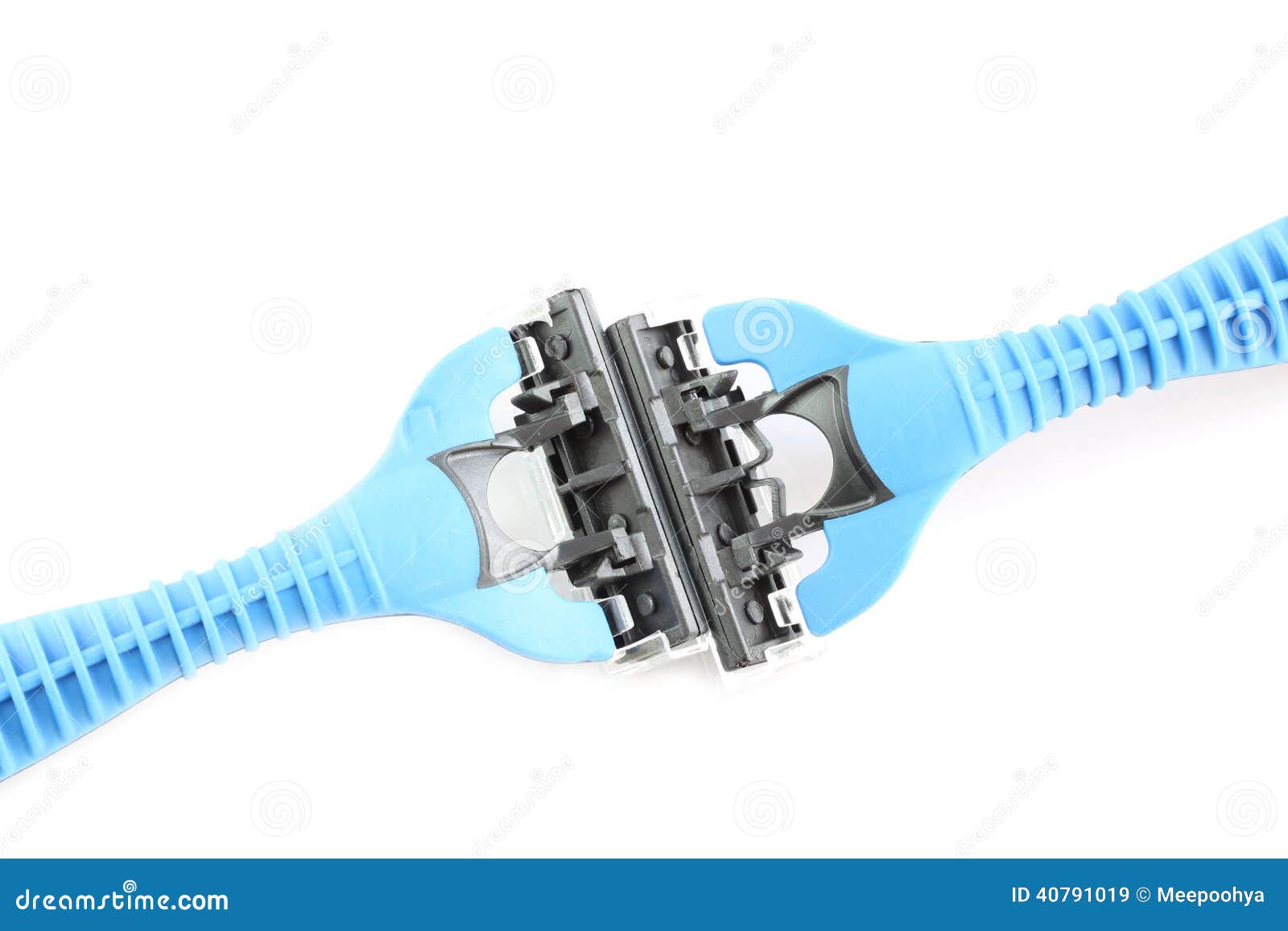 Safety Blue Plastic Razor Isolated on White. Stock Image - Image of ...