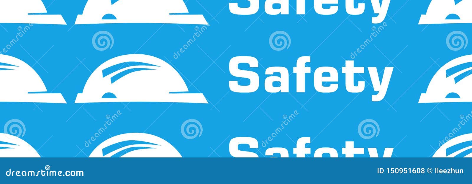 Safety Blue Repeated Text Symbol Stock Illustration - Illustration of ...