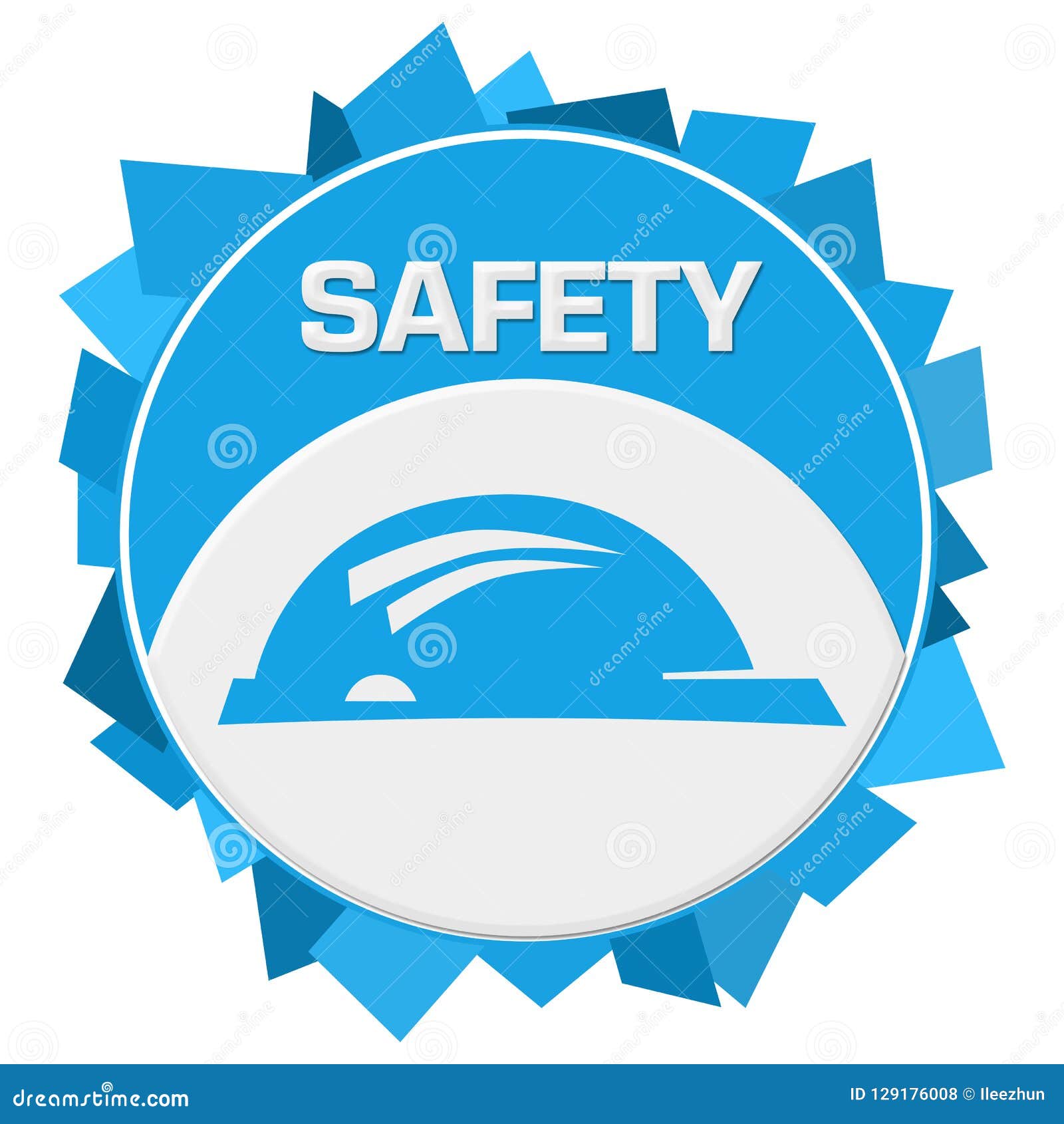 Safety Blue Squares Text stock illustration. Illustration of ...